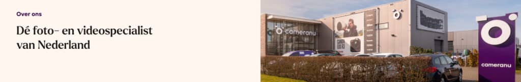 Cameranu: dé online fotospeciaalzaak van Nederland